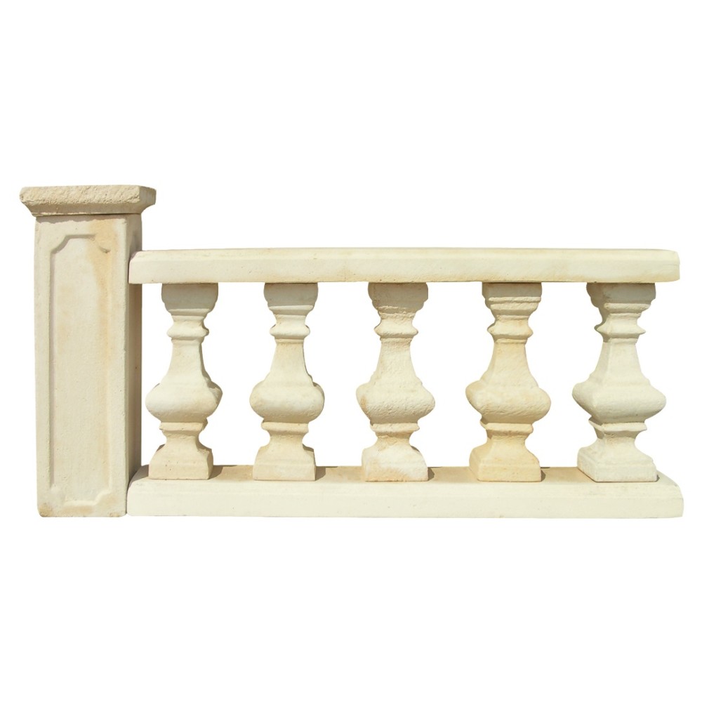 Balustre Capri finition bouchardée 38 cm - Jardinoa.fr