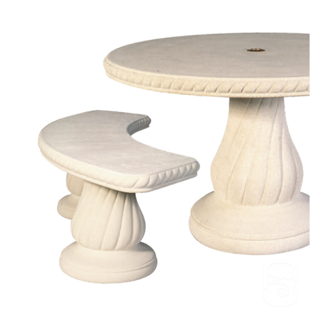 Salons de Jardin, tables et bancs en pierre reconstituée